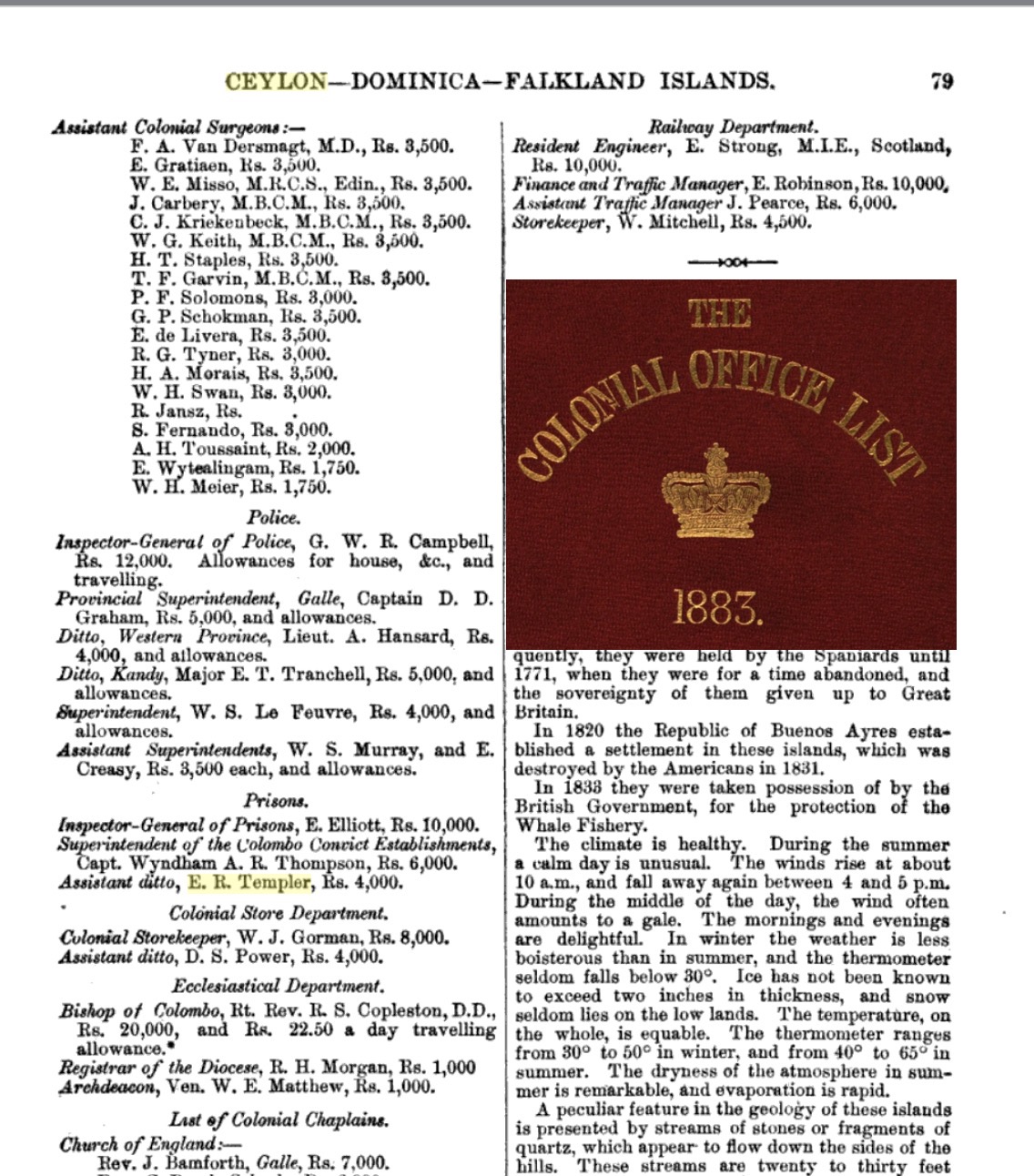 A Burgher/Singhalese connection – The tale of Edmund Reginald Templer I ...